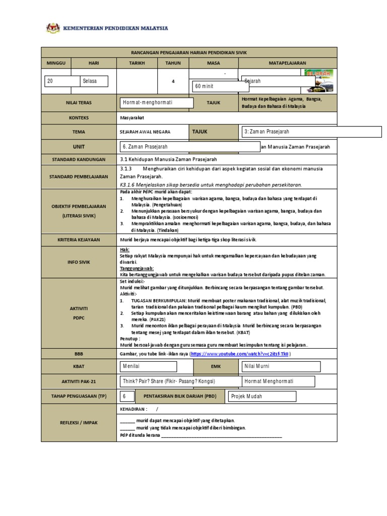 RPH M20 SVK JUN (HormatMenghormati) | PDF
