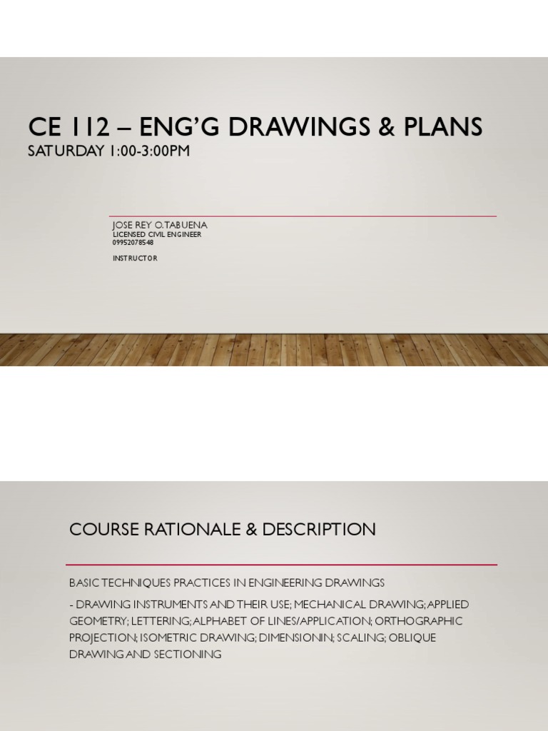 Engineering Drawing Basics CE 112 | PDF | Drawing | Engineering