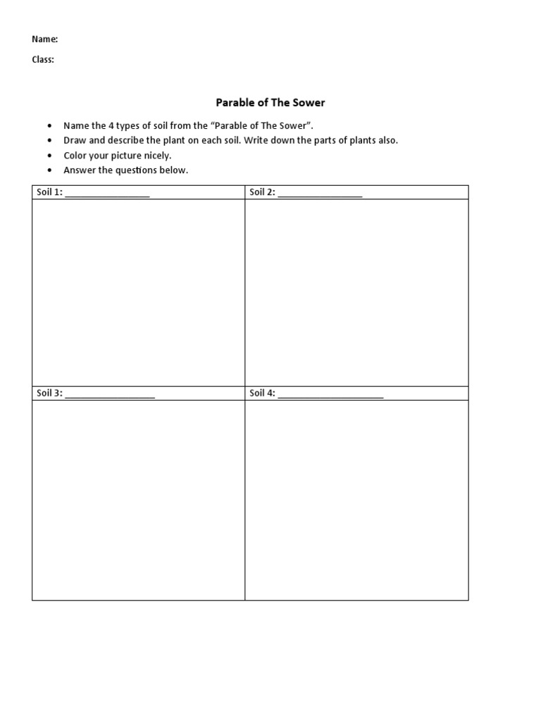 Parable of The Sower 1-1 | PDF