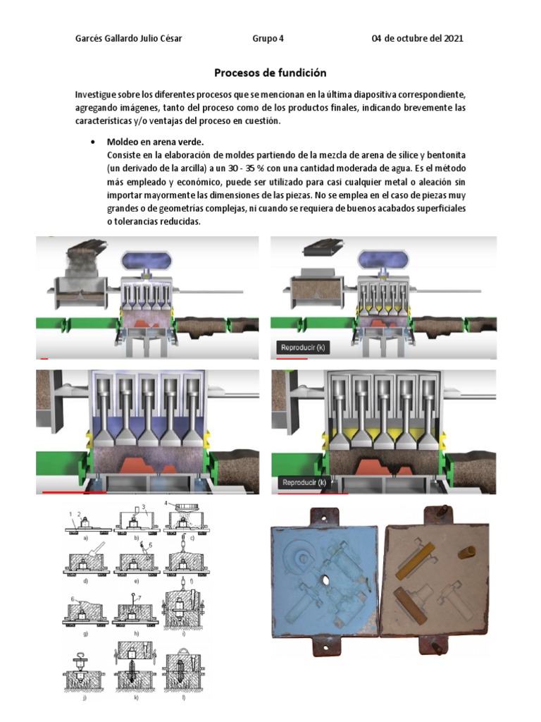 Procesos de Fundición | PDF | Fundición (metalurgia) | Rieles