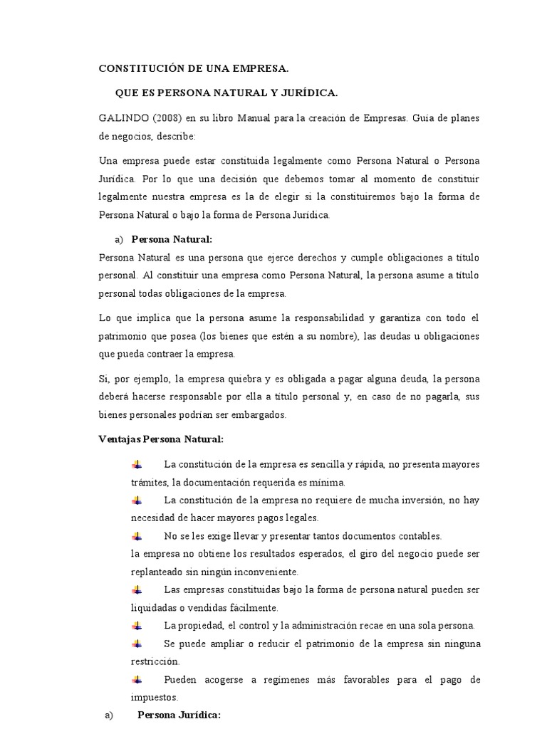 Constitución de Una Empresa | PDF | Propiedad | Business