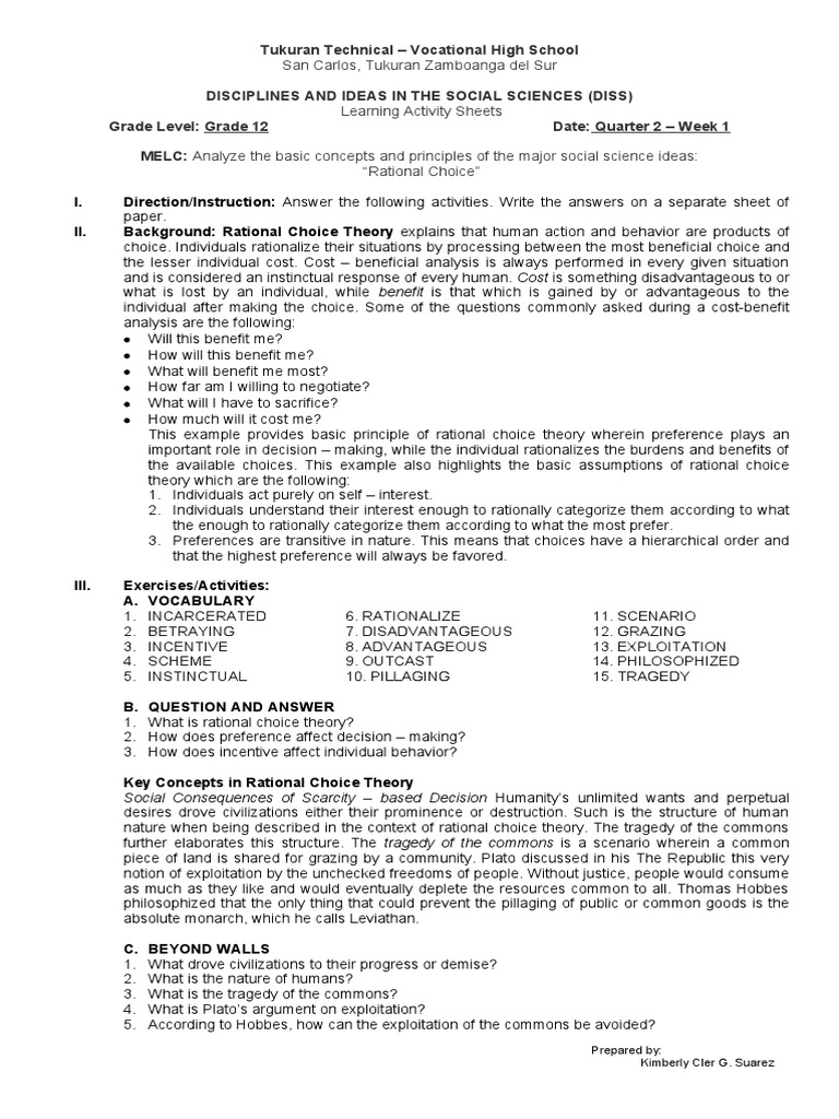 Diss Quarter 2 - Week 1-4 | PDF | Phenomenology (Philosophy) | Gender ...