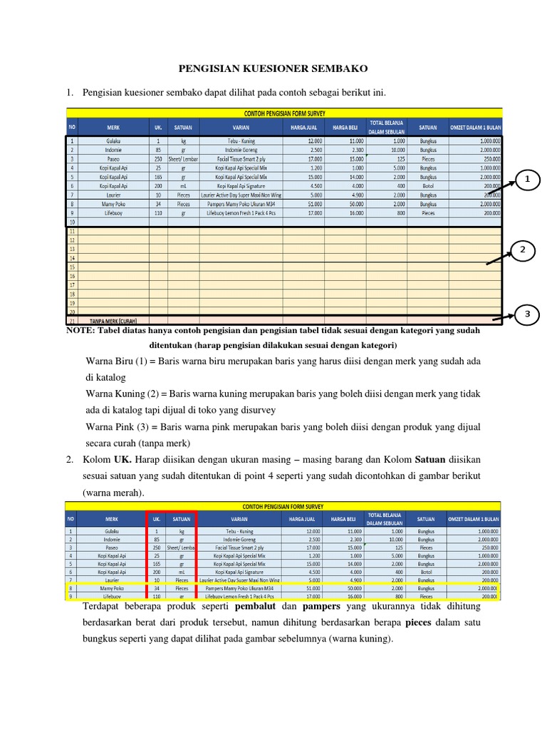 Form Survey Produk | PDF