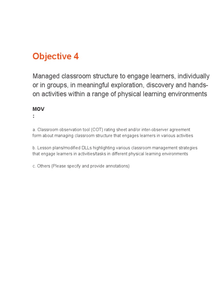 Objective 4 Kra 2 | PDF