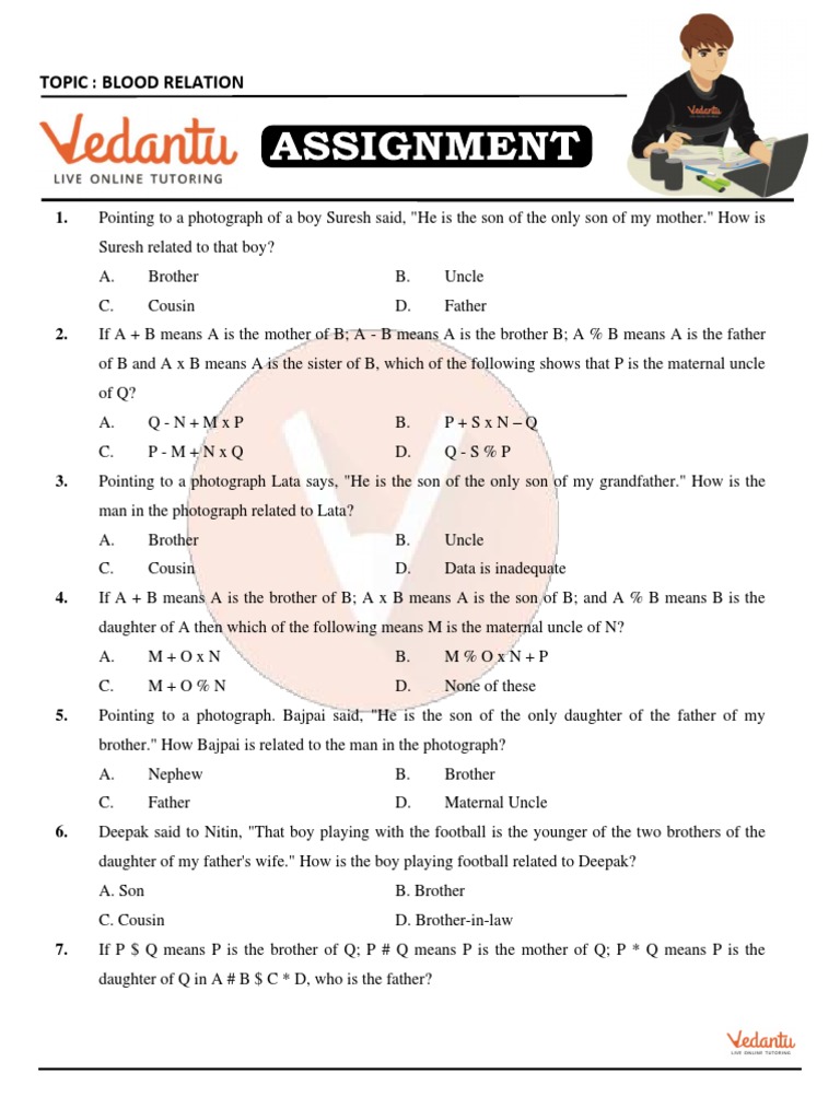 Blood Relation Quiz | PDF | Social Institutions | Social Science