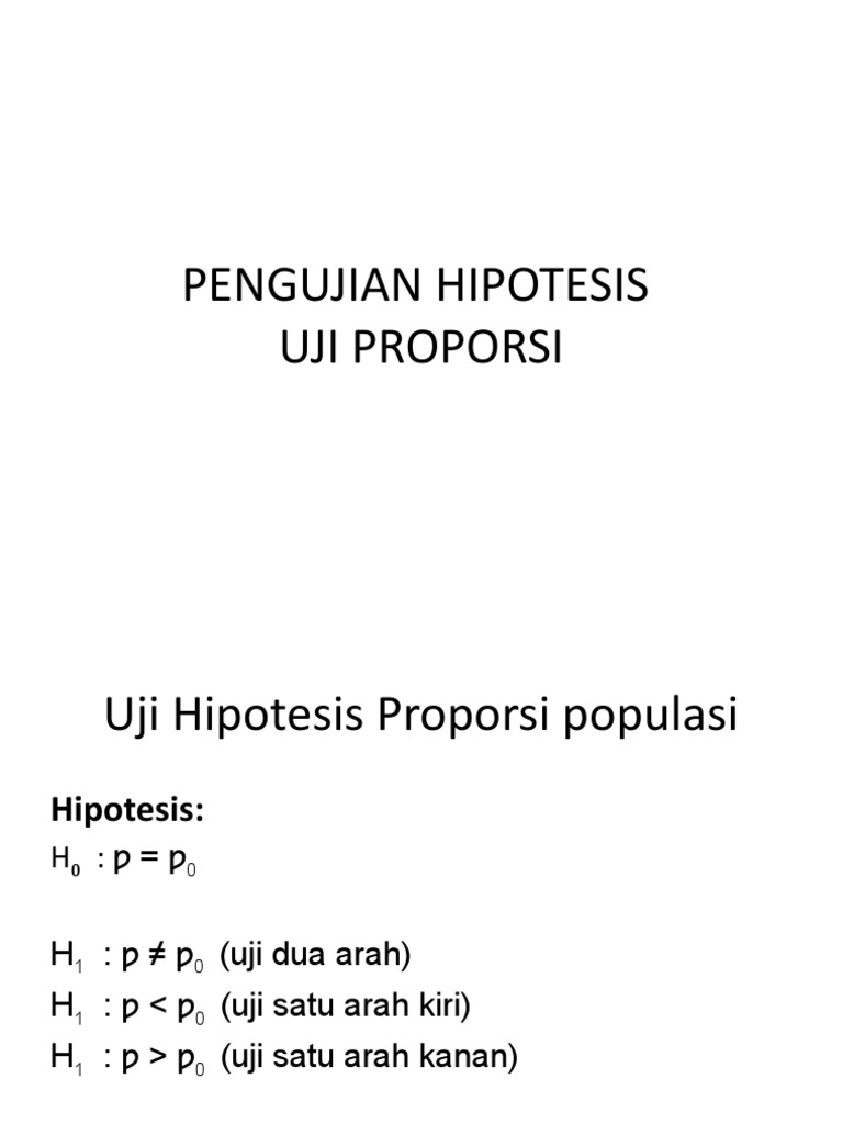 Uji Hipotesis Proporsi | PDF