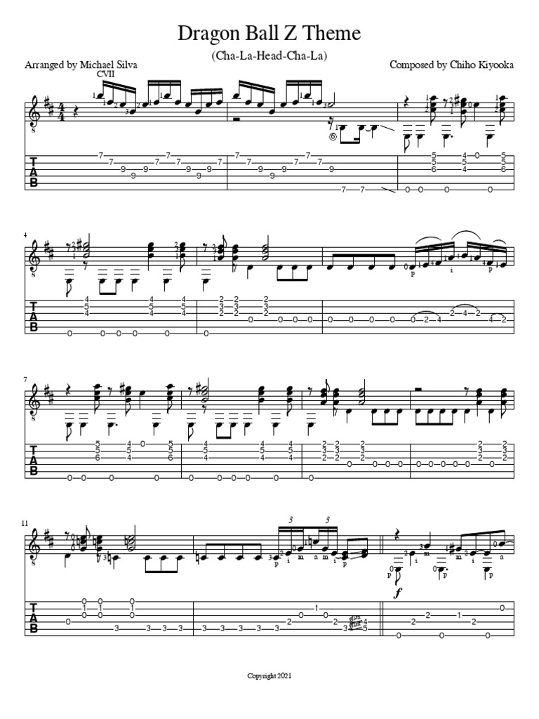 Dragon Ball Z Theme-Tab | PDF