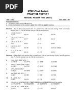 General Mental Ability Test Samples | PDF | Science & Mathematics