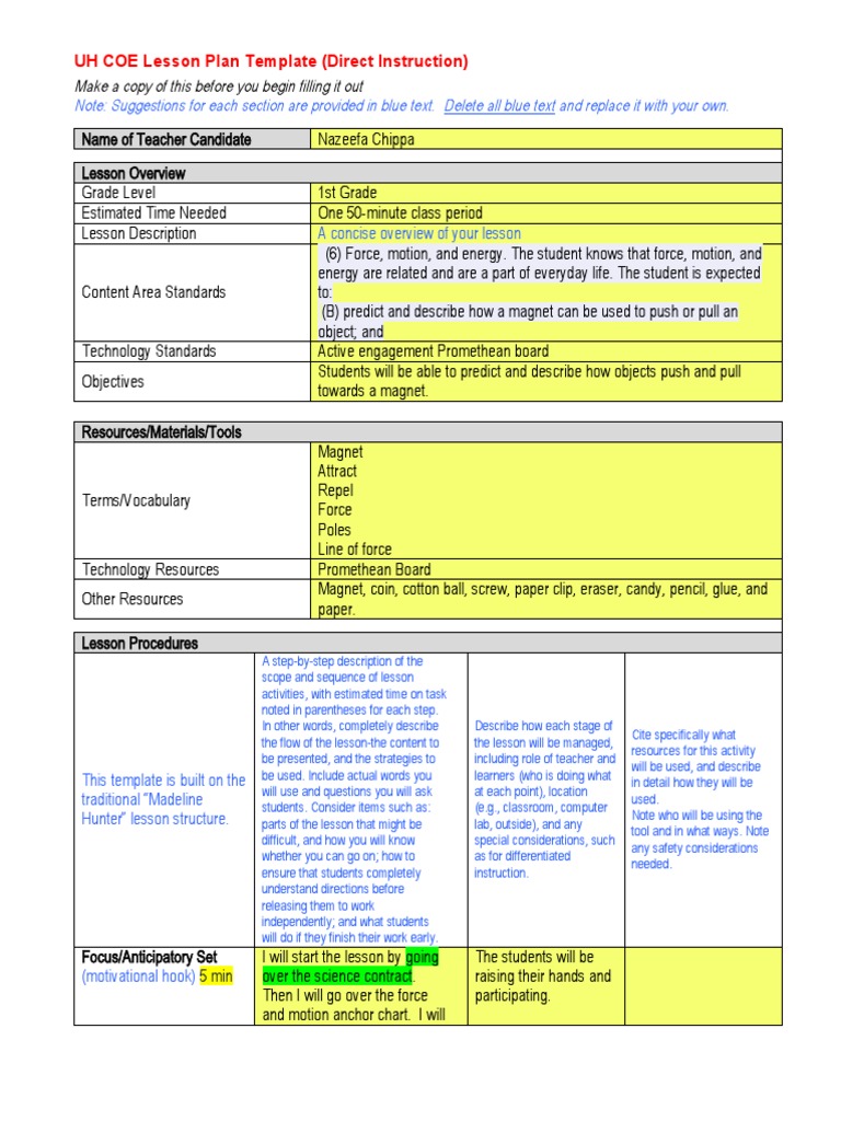 Magnet Lesson Plan | PDF | Lesson Plan | Magnet