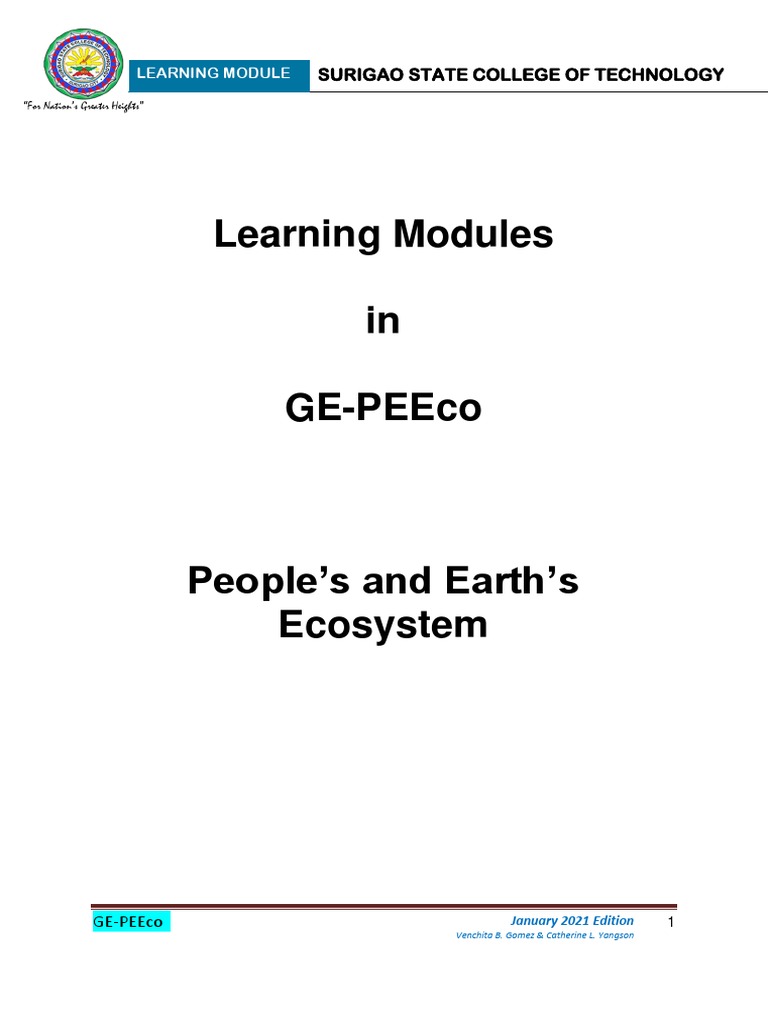 PEEco-module NEW Format - PDF FEB 17 | PDF | Ecology | Grassland