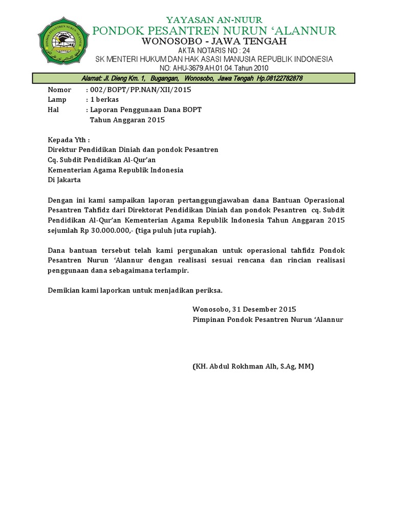 Surat SPJ | PDF