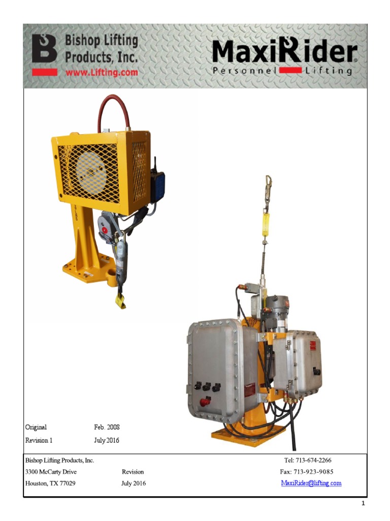 MaxiRider Manual | PDF | Screw | Rope