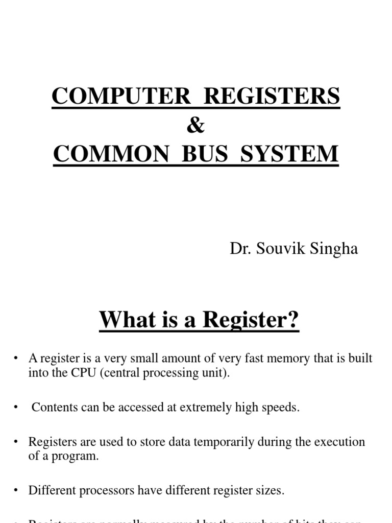 ?registers & Bus System | PDF