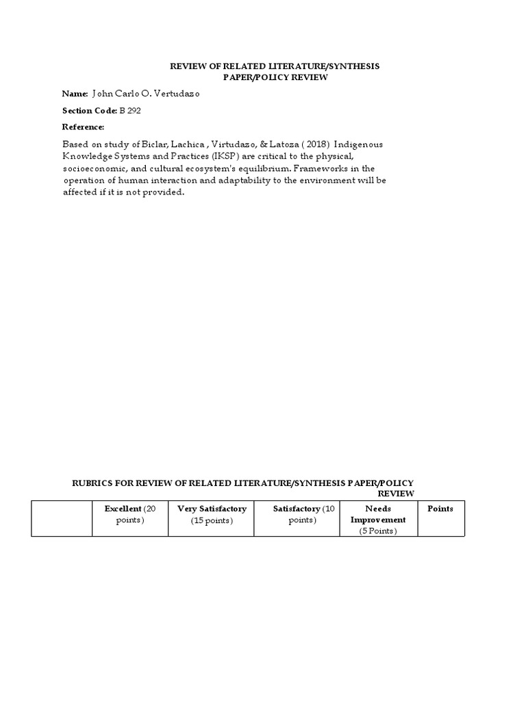 RRL Outline | PDF | Cognition | Communication