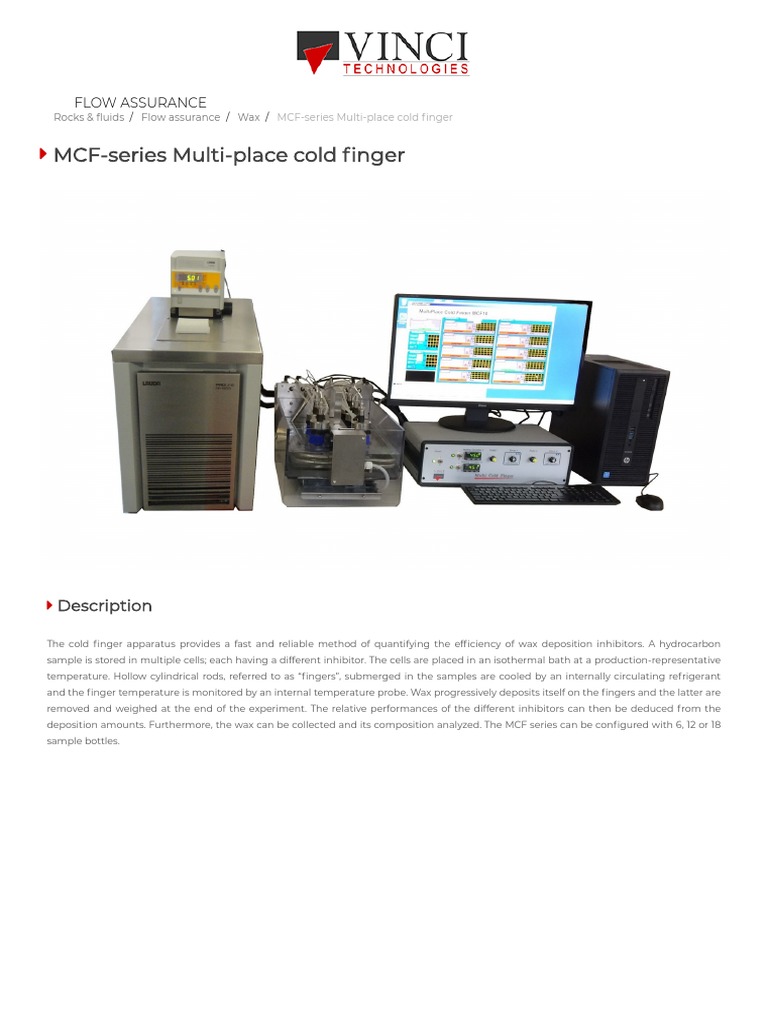 Vinci Technologies - MCF-series Multi-Place Cold Finger | PDF