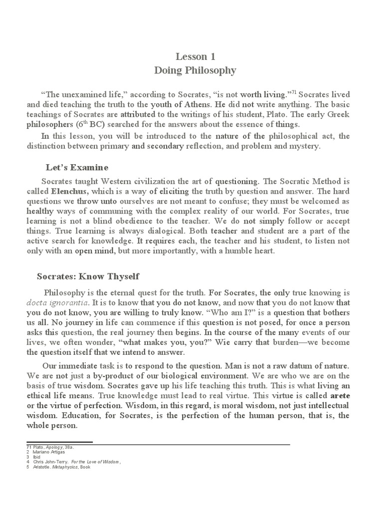 Understanding the Meaning of Life Through Philosophy | PDF ...