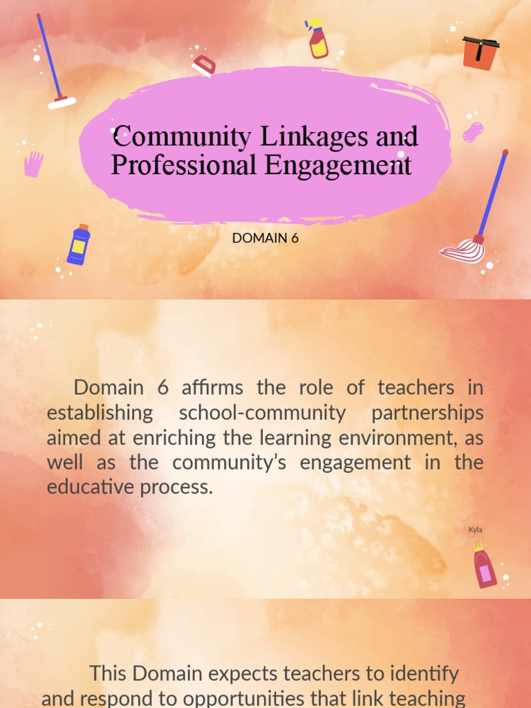 Community Linkages and Professional Engagement: Domain 6 | PDF ...