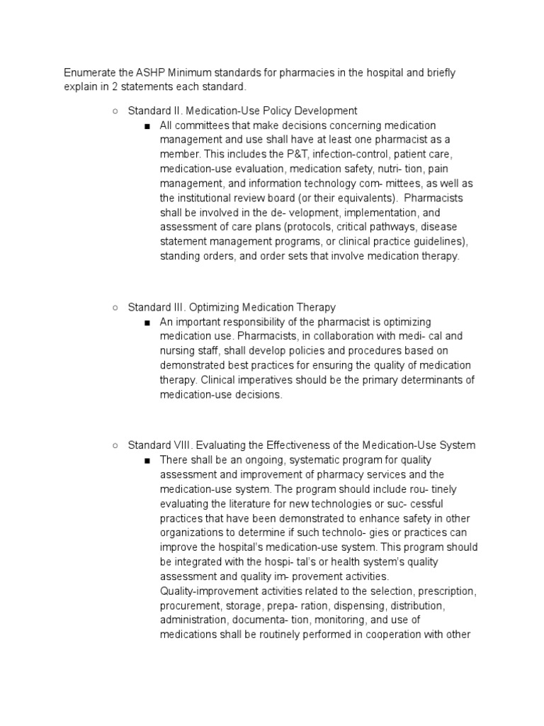 Hospital Guidelines - A3 - AHSP | PDF | Pharmacy | Life Sciences