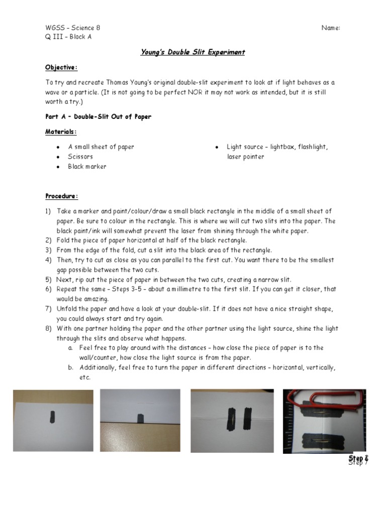 Young's Double Slit Experiment Guide | PDF | Optics | Physics