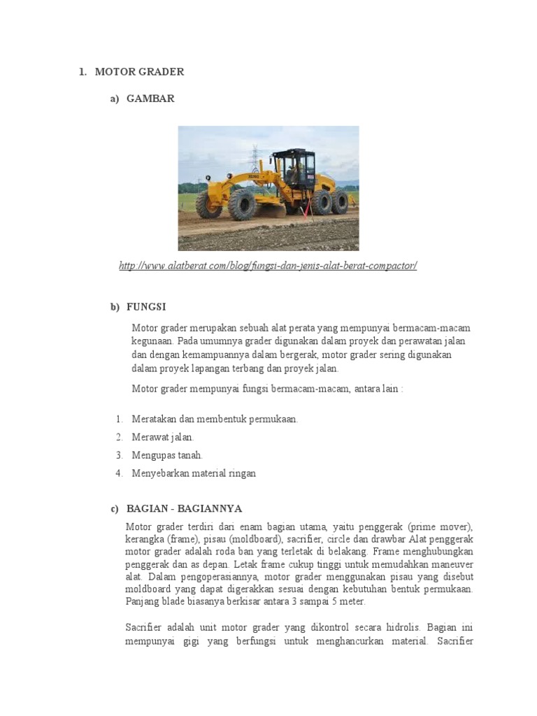 Grader Vibratory Roller Dump Truck | PDF