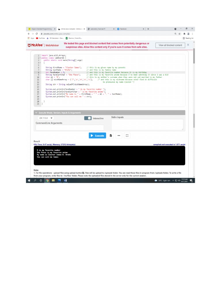 01 Hands-On Activity 1 | PDF