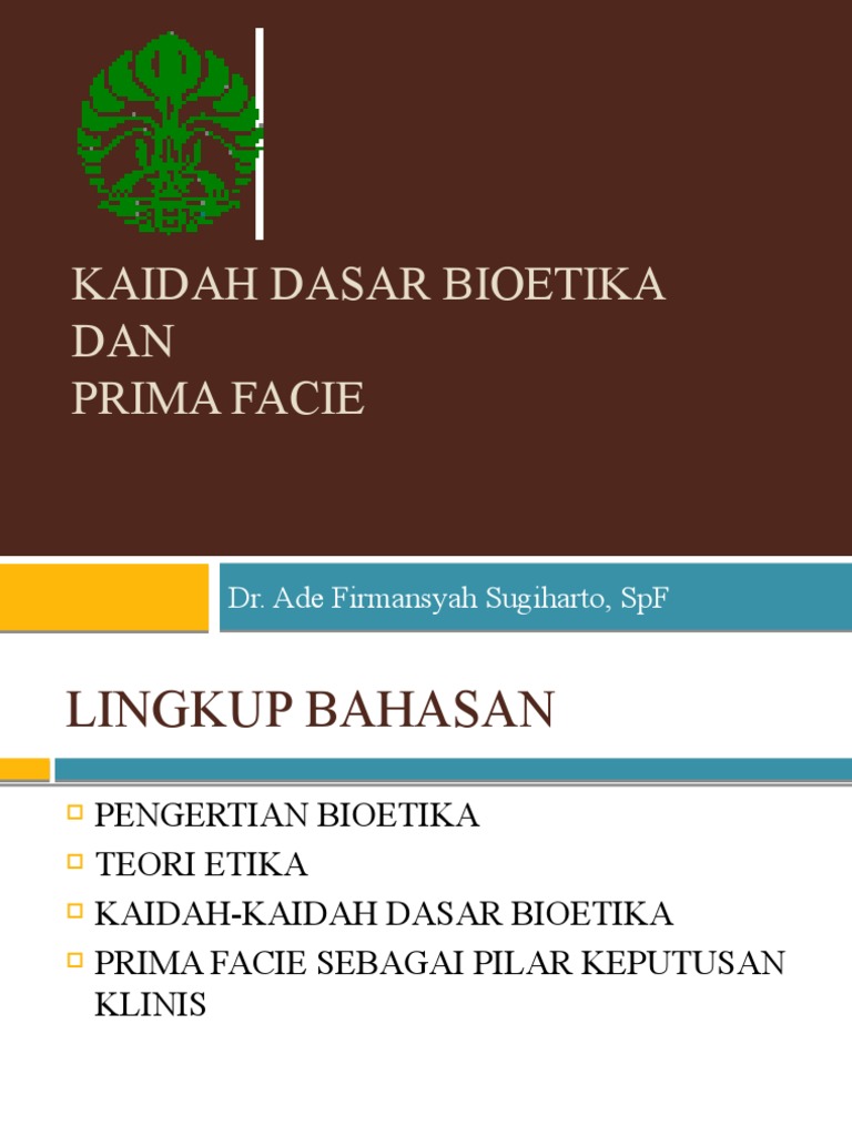 Ad-Kaidah Dasar Bioetika | PDF
