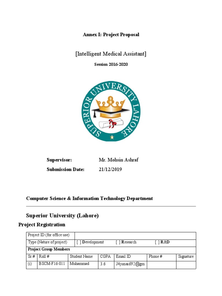 Intelligent Medical Assistant Project Proposal | PDF | Physician | Medicine