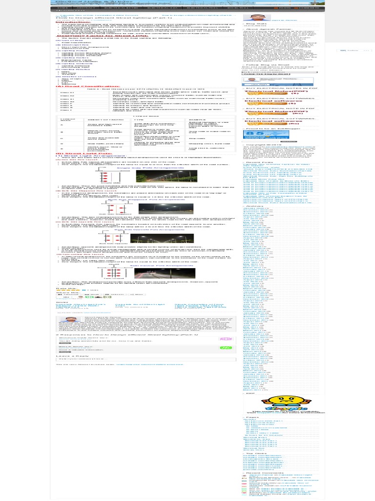 How To Design Efficient Street Lighting - (Part-1) - Electrical Notes ...