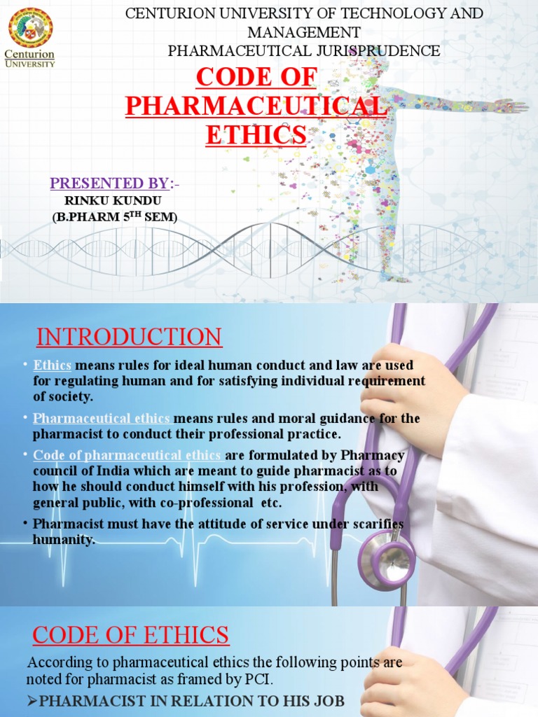 Code of Pharmaceutical Ethics by Rinku Kundu | PDF | Pharmacy | Medical ...