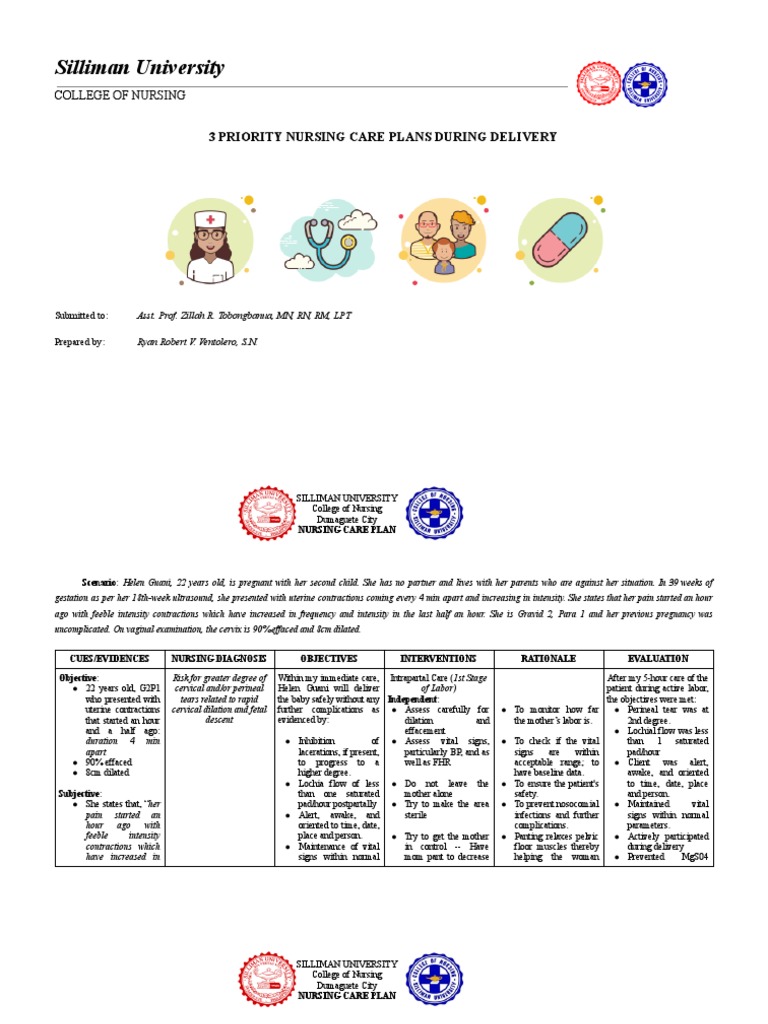 3 Priority Nursing Care Plans During Delivery | PDF | Childbirth ...