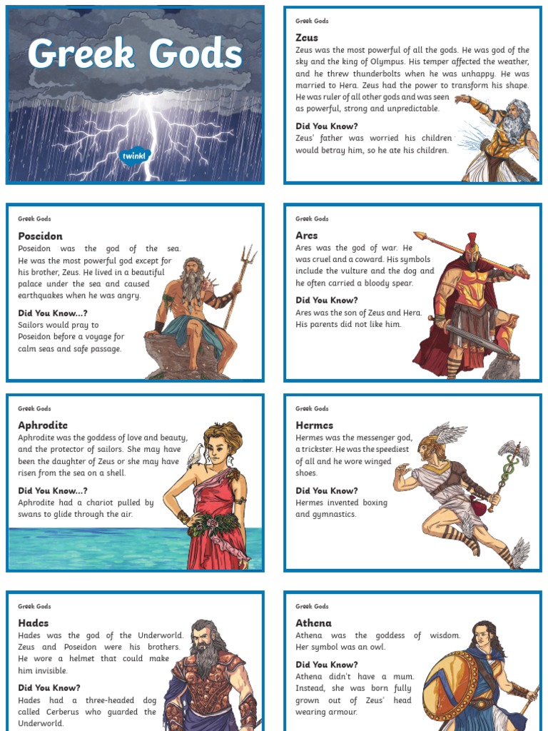 An Overview of the Major Greek Gods and Goddesses: Their Attributes and ...