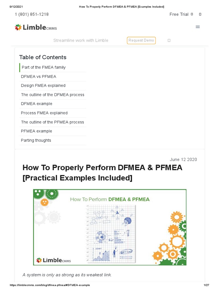 How To Properly Perform DFMEA & PFMEA (Examples Included) | PDF | Risk ...