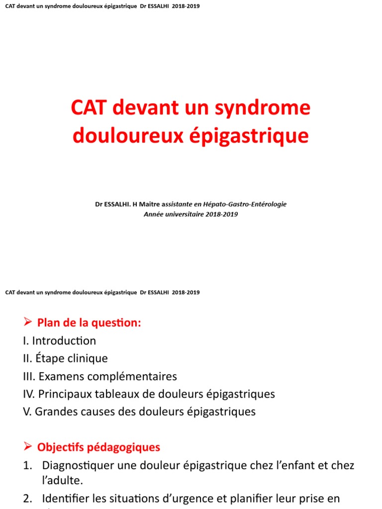 Gestion de l'épigastralgie chronique | PDF | Vésicule biliaire ...