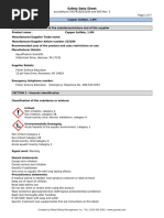 Copper Sulfate Safety Data Sheet | PDF