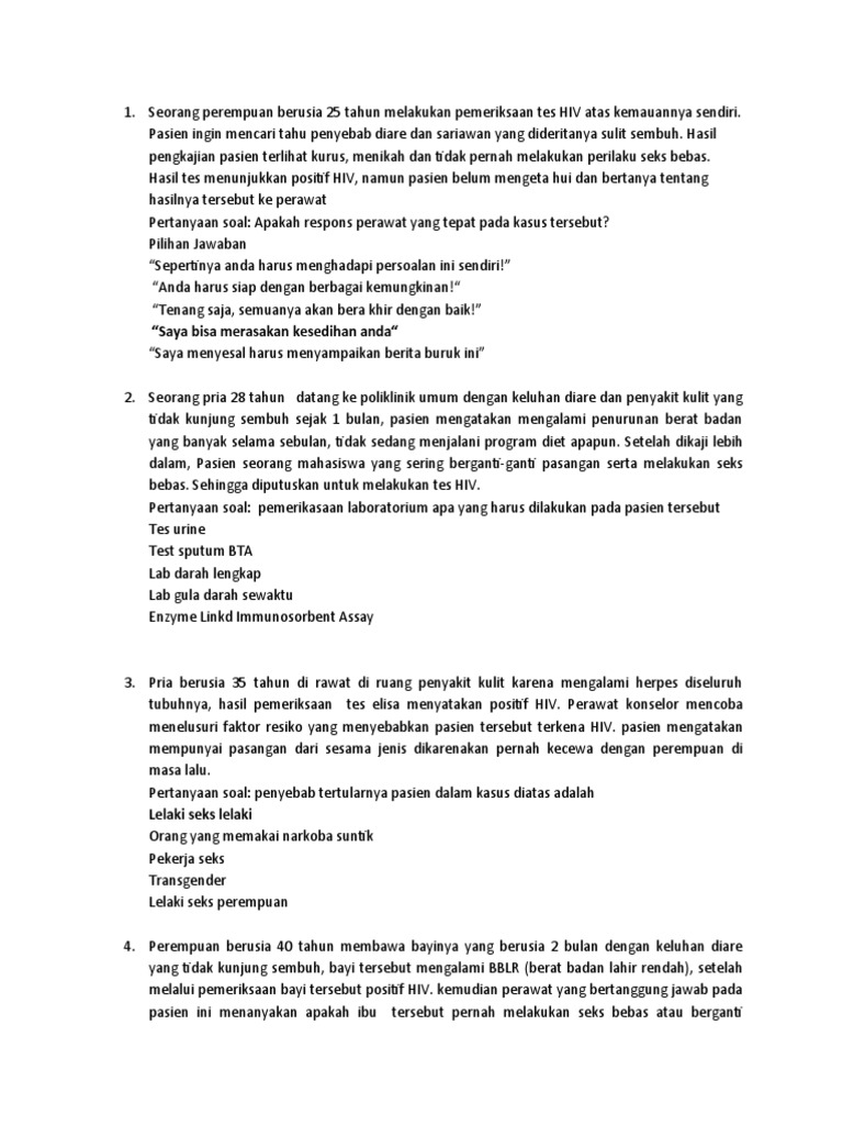 Soal Uas Hiv-Napza | PDF