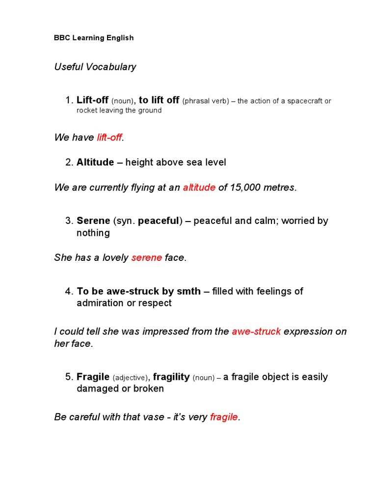 BBC Learning English Vocabulary 1 | PDF