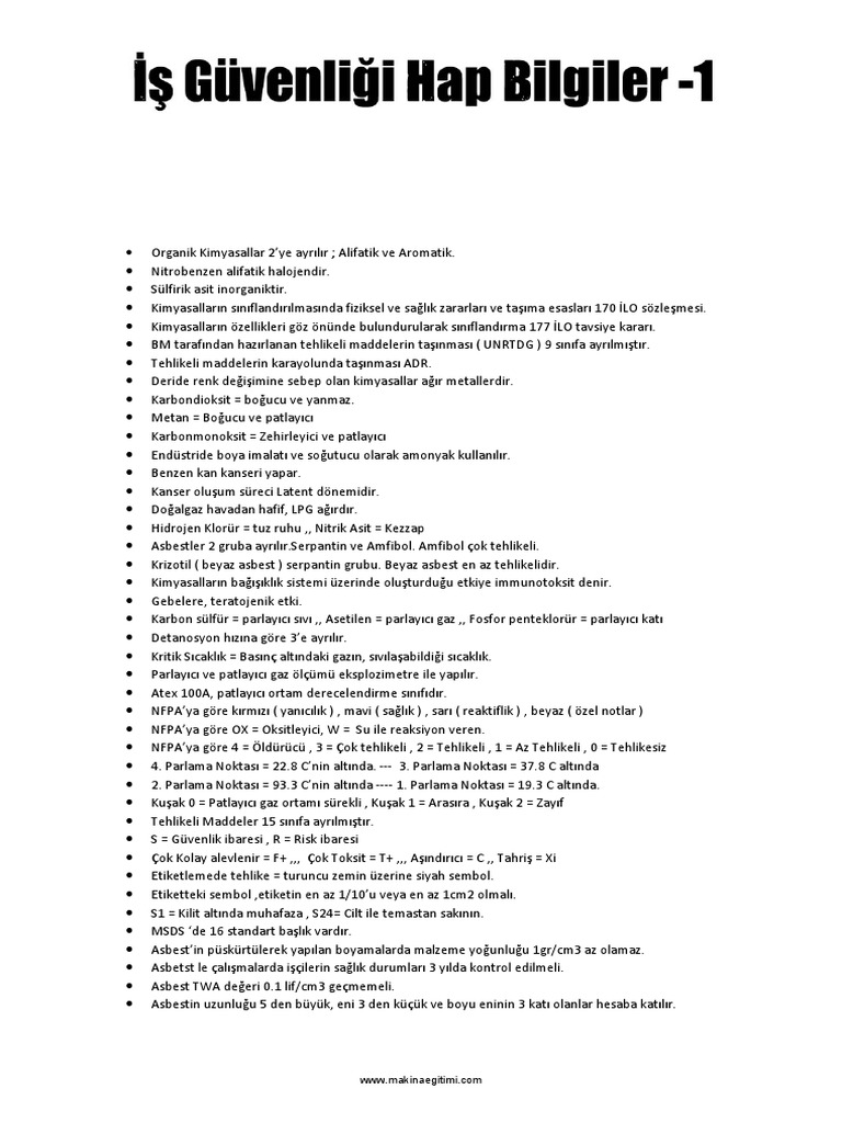 Isg Hap Bilgiler | PDF