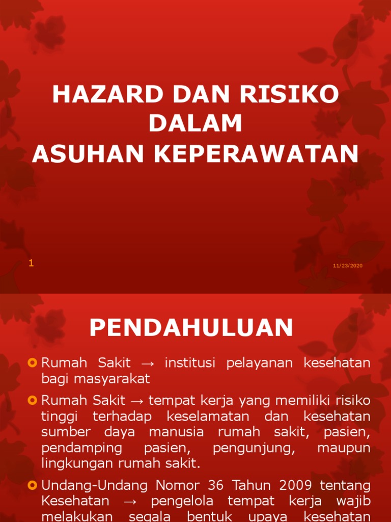 Hazard Dan Risiko Dalam Keperawatan | PDF