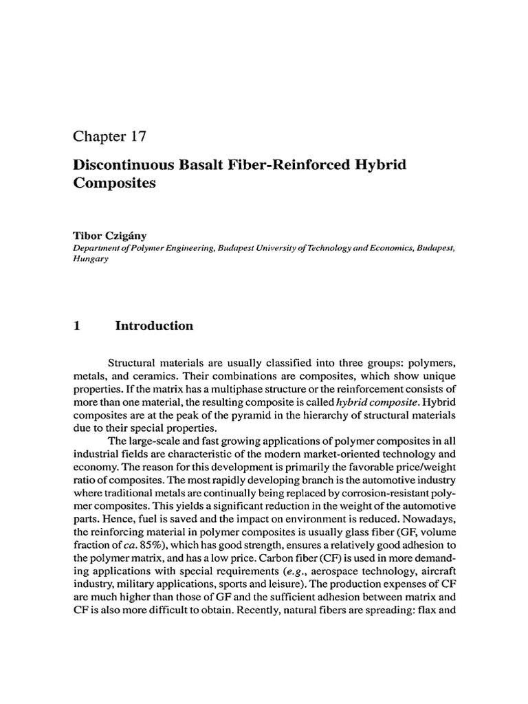 Basalt Fiber in Hybrid Composites | PDF | Composite Material | Fibers
