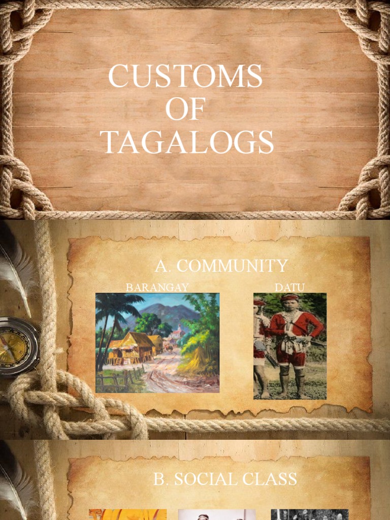 Tagalog Customs: Social Classes & Beliefs | PDF
