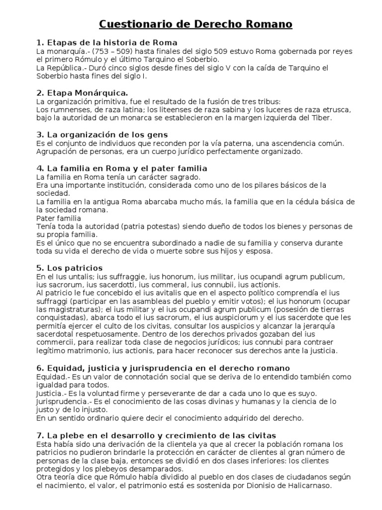 Temario DRomano | PDF | Roma antigua | Republica Romana