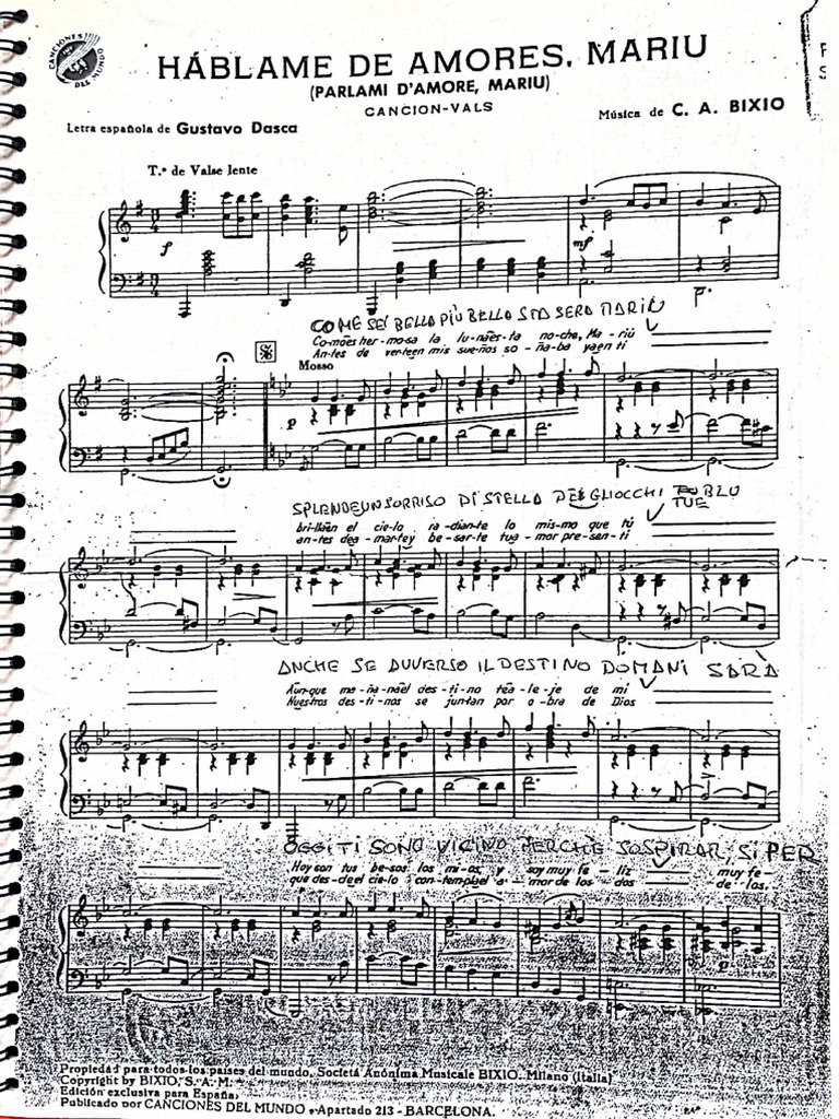 Parlami D'amore | PDF