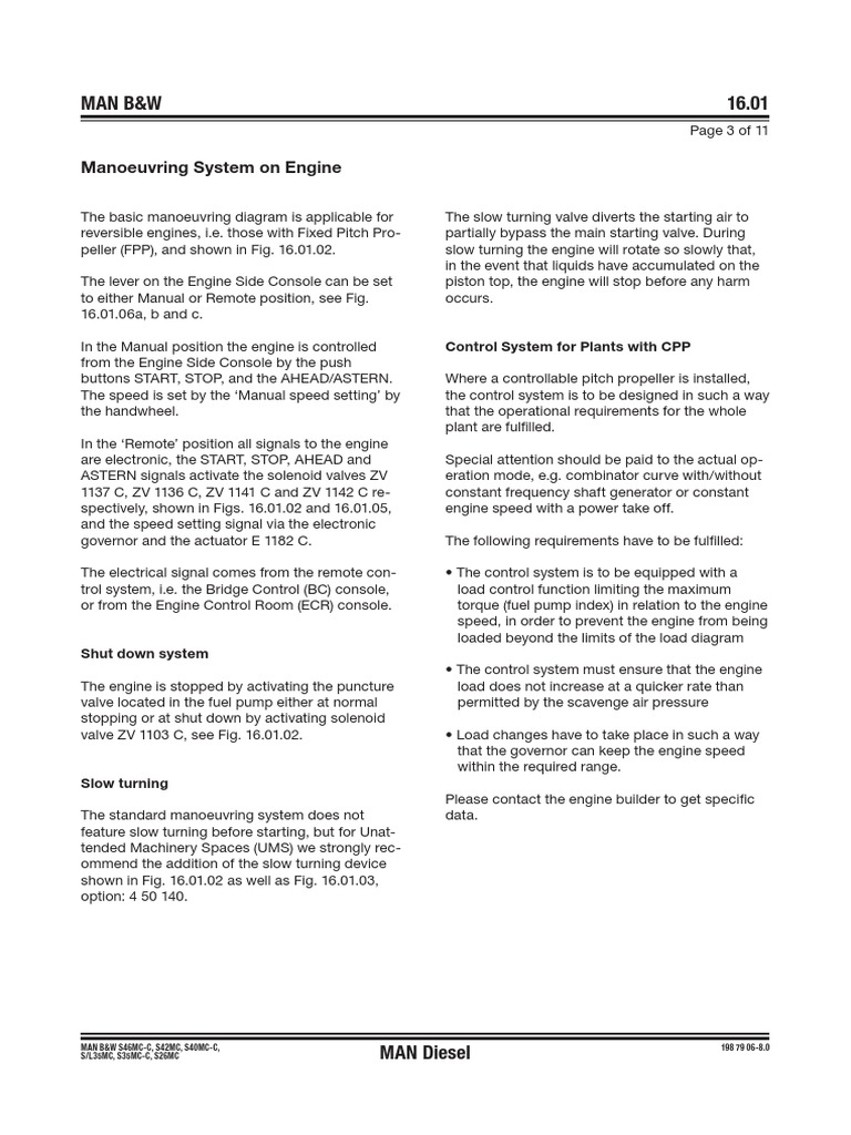 Manoeuvring System On Engine | PDF | Valve | Engines