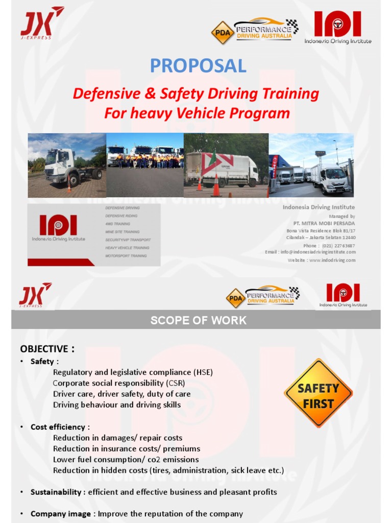 Defensive Driving Training Proposal for Heavy Vehicle Operators ...