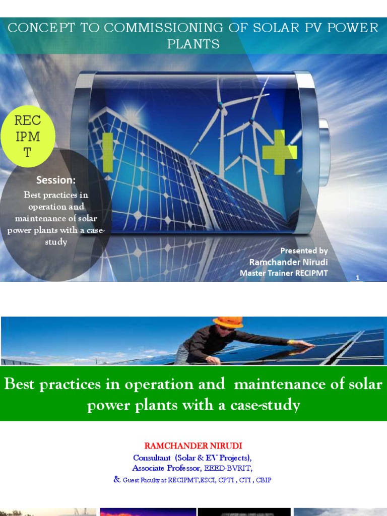 Best Practices in Operation and Maintenance of SPV plant-RECIPMT-by ...