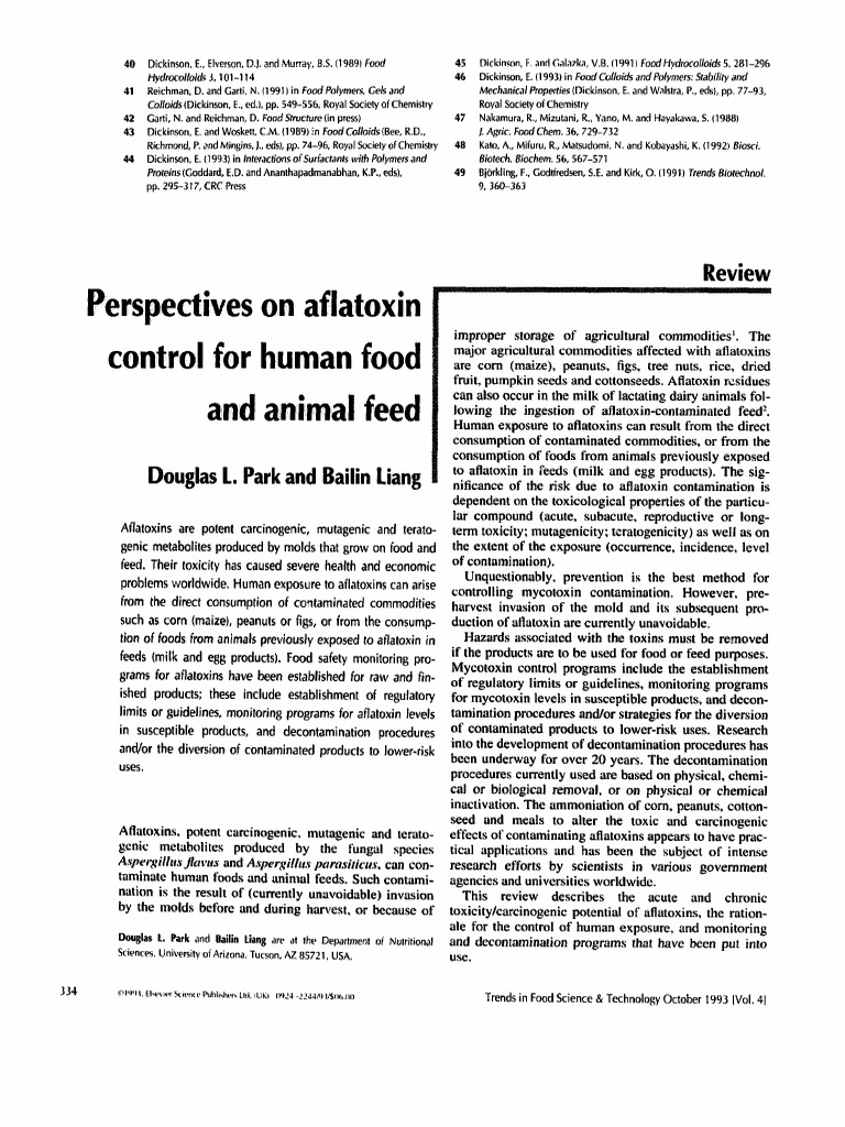 Perspectives on Aflatoxin Control for Human Food and Animal Feed ...
