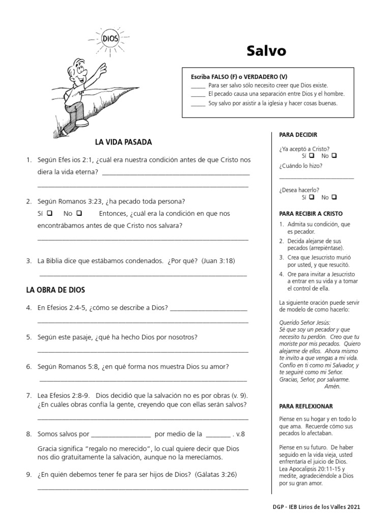 DGP - Pasos Esenciales de La Vida Cristiana 1 - La Nueva Vida en Cristo - Lección 2 | PDF ...