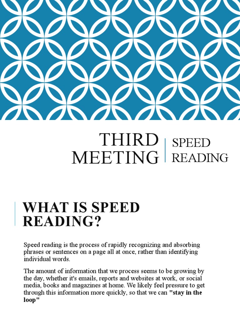 Speed Reading | PDF | Speed Reading | Cognition