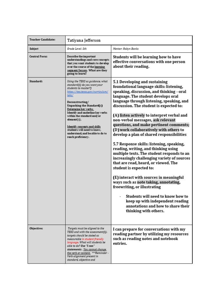Partner Conversation Lesson Plan | PDF | English As A Second Or Foreign ...