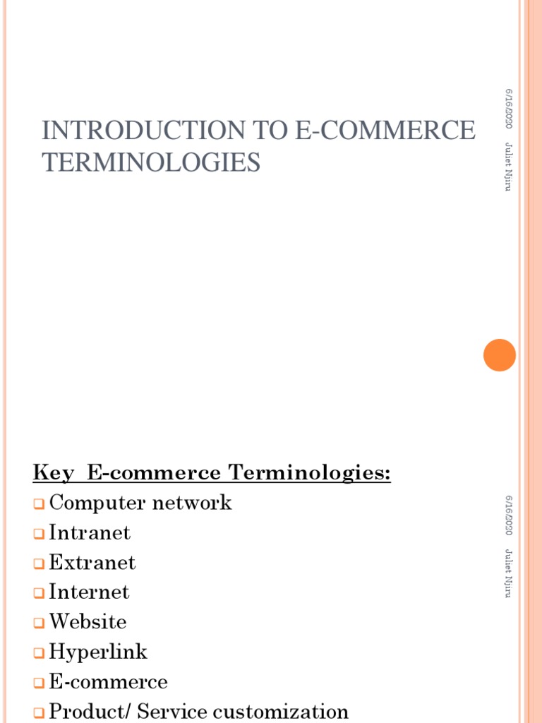 E-Commerce Terminologies - PDF 1 | PDF | Computer Network | Internet & Web